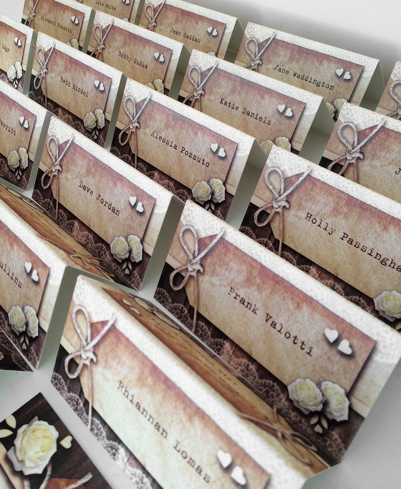 Rustic Place Cards - Etsy
