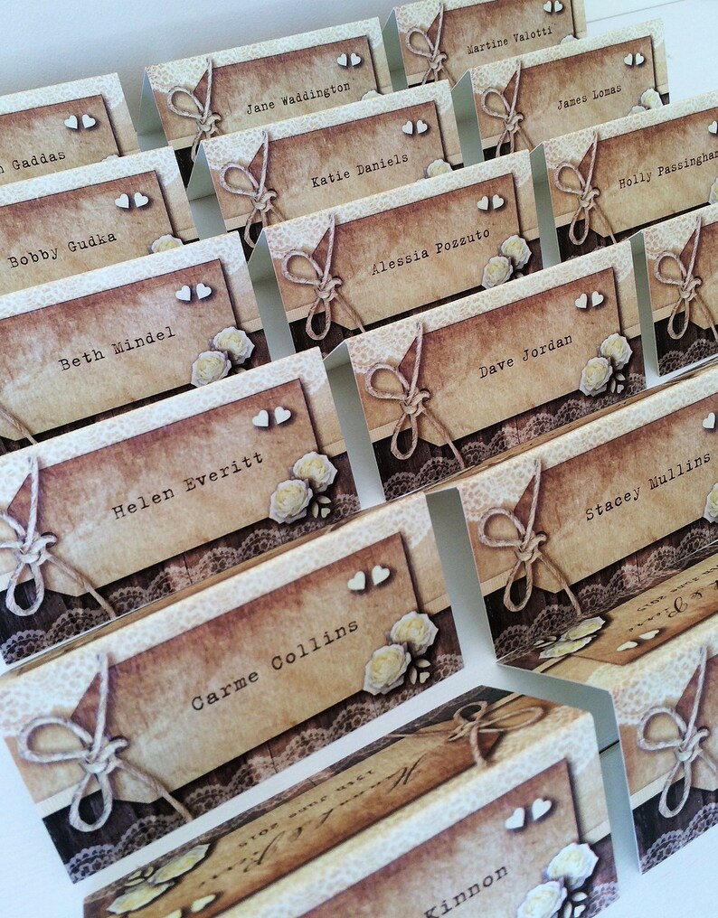 Rustic Place Cards - Etsy