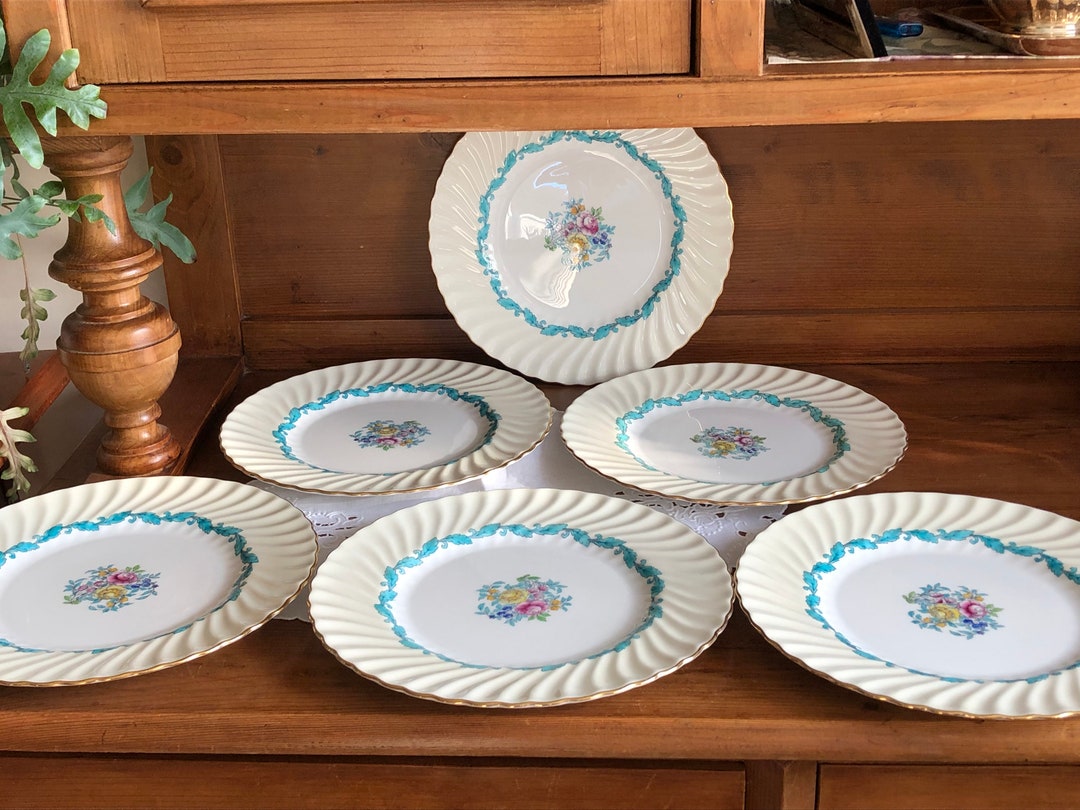 Minton Ardmore Pattern, Set of 6 Bone China, Dinner Plates 10 1/2" - Etsy