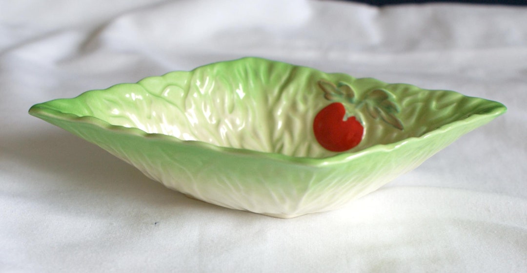 Beswick Diamond Shaped Lettuce Leaf Dish With Tomato - Etsy