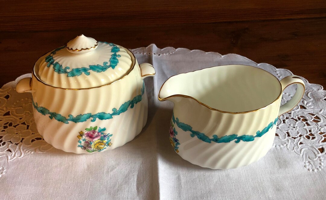 Minton Ardmore Pattern, Covered Sugar Bowl and Creamer/milk Jug - Etsy