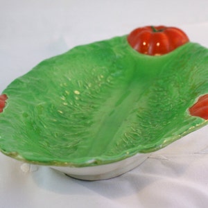 Burleigh Ware Long Lettuce Leaf Dish With Tomatoes - Etsy