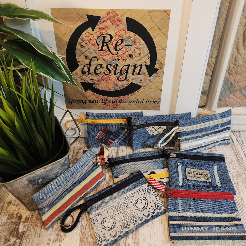 Denim Pouch - Etsy