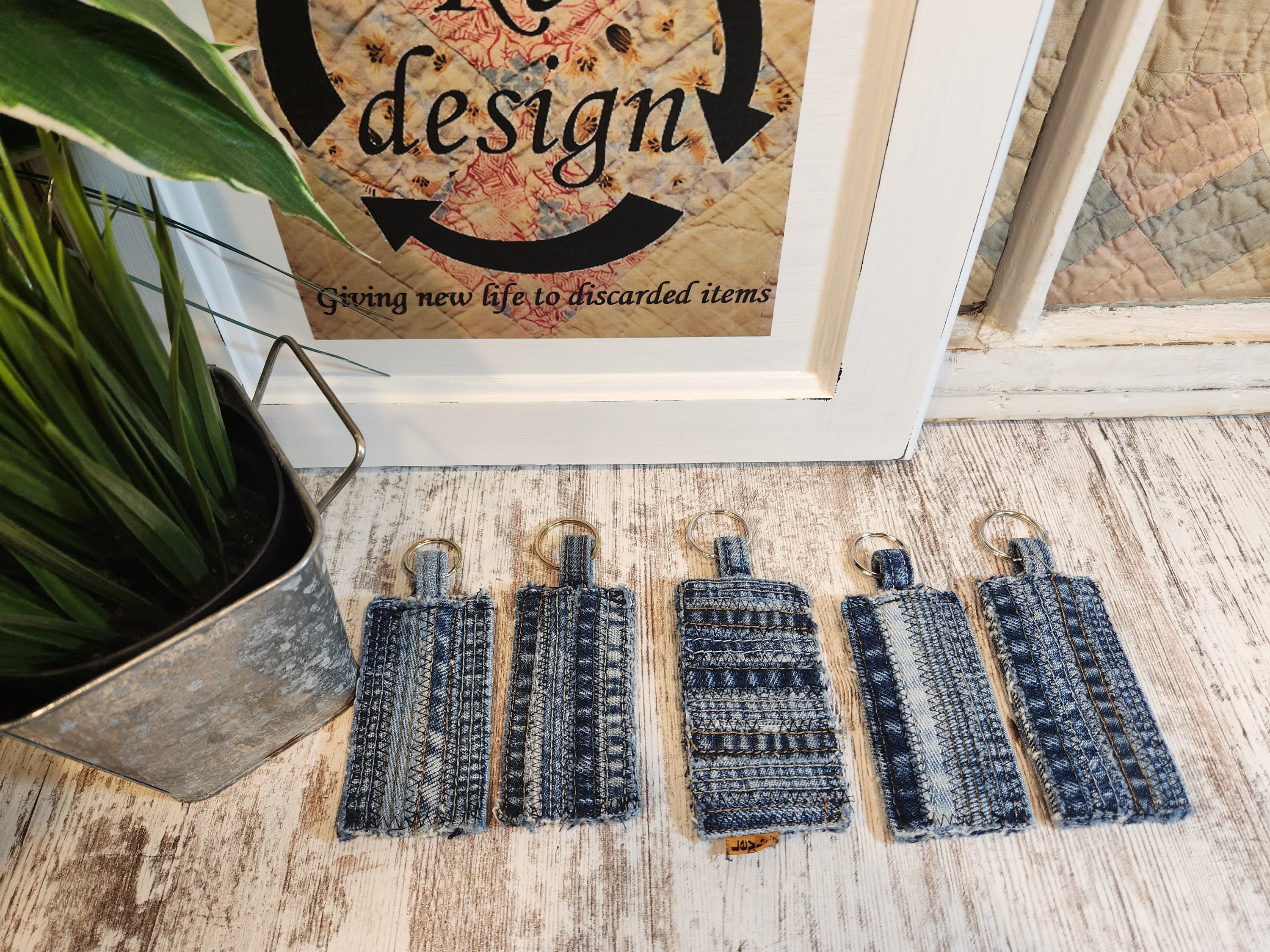 Denim Key Rings - Etsy