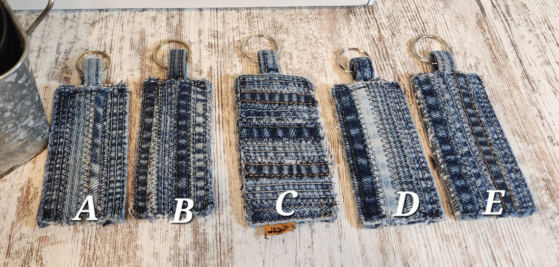 Denim Key Rings - Etsy