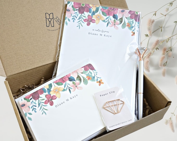 Personalized Stationery Gift Set for Her, Gift for Mom, Valentine's Day ...