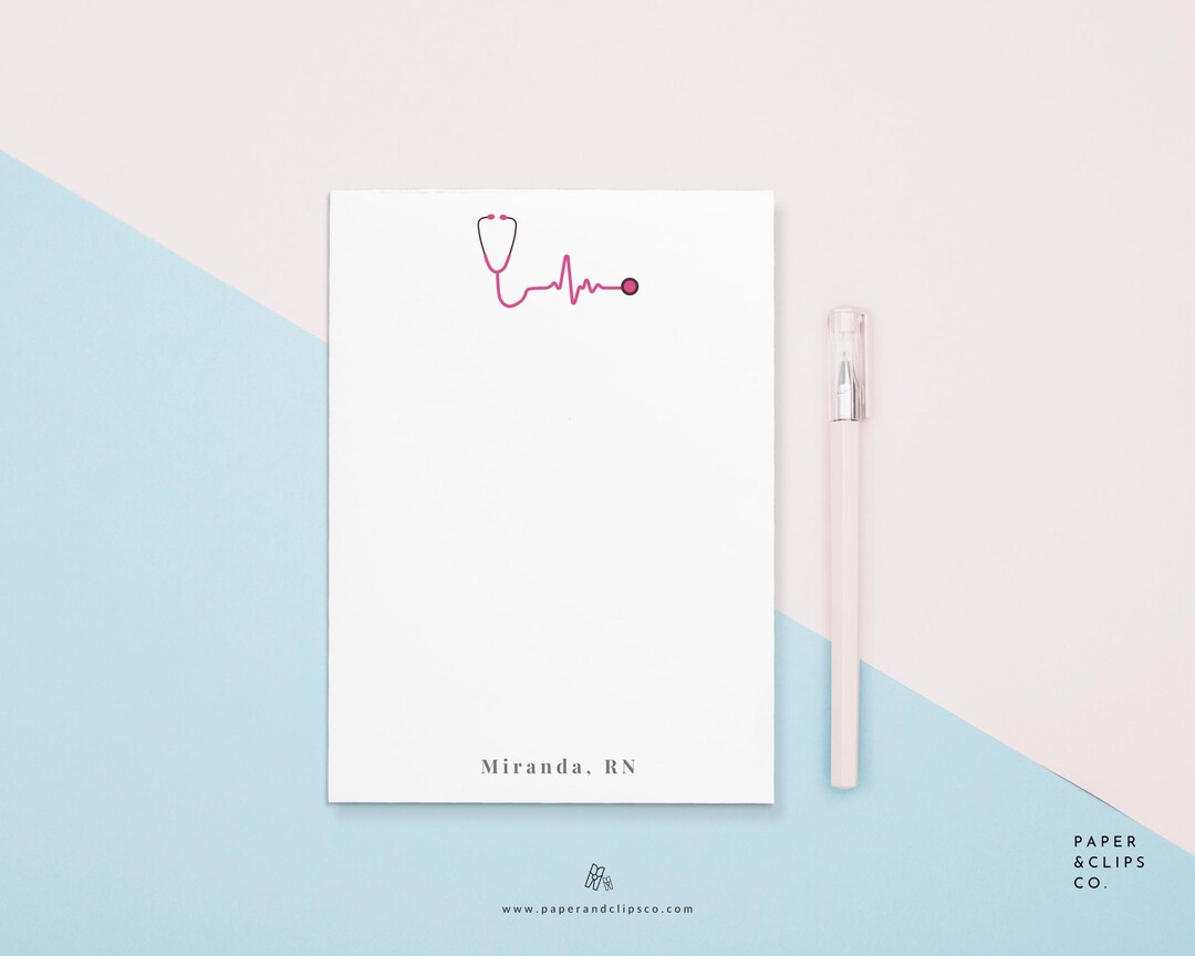 Personalized Stethoscope Medical Notepads, Nursing School Graduation ...