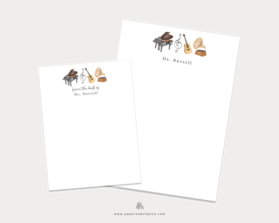 Music Teacher Appreciation Gift, Notepads for Music Teacher ...