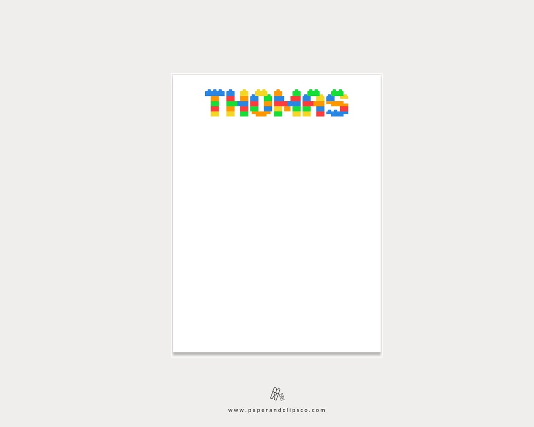 Personalized Lego Notepad - Gifts for Kids Teens Boys - Custom Lego ...