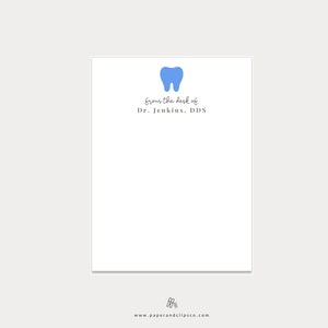 Personalized Dentist Notepads, Pediatric Dentist Gift, Dental Hygienist ...
