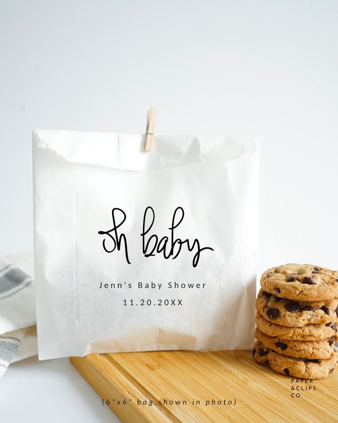 Oh Baby - Personalized Baby Shower Party Favor Bags - Popcorn Pregnancy ...