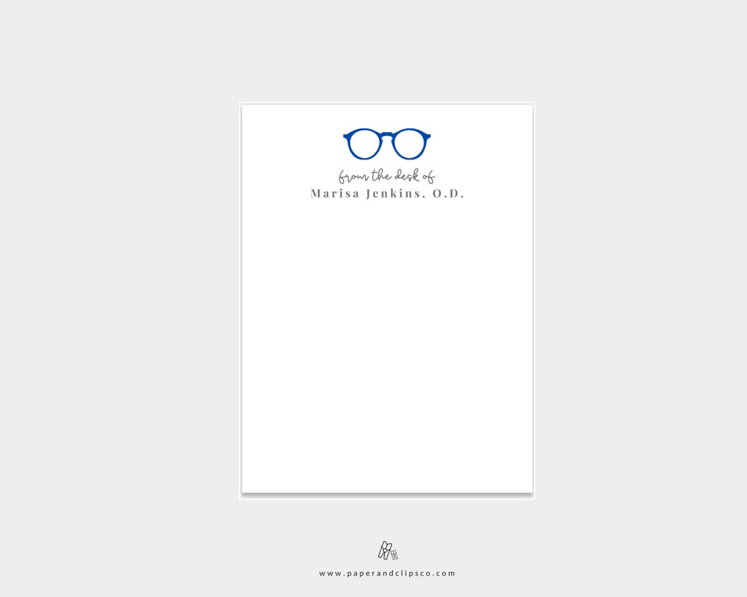 Personalized Optometrist Notepads, Customized Eye Doctor Gift ...