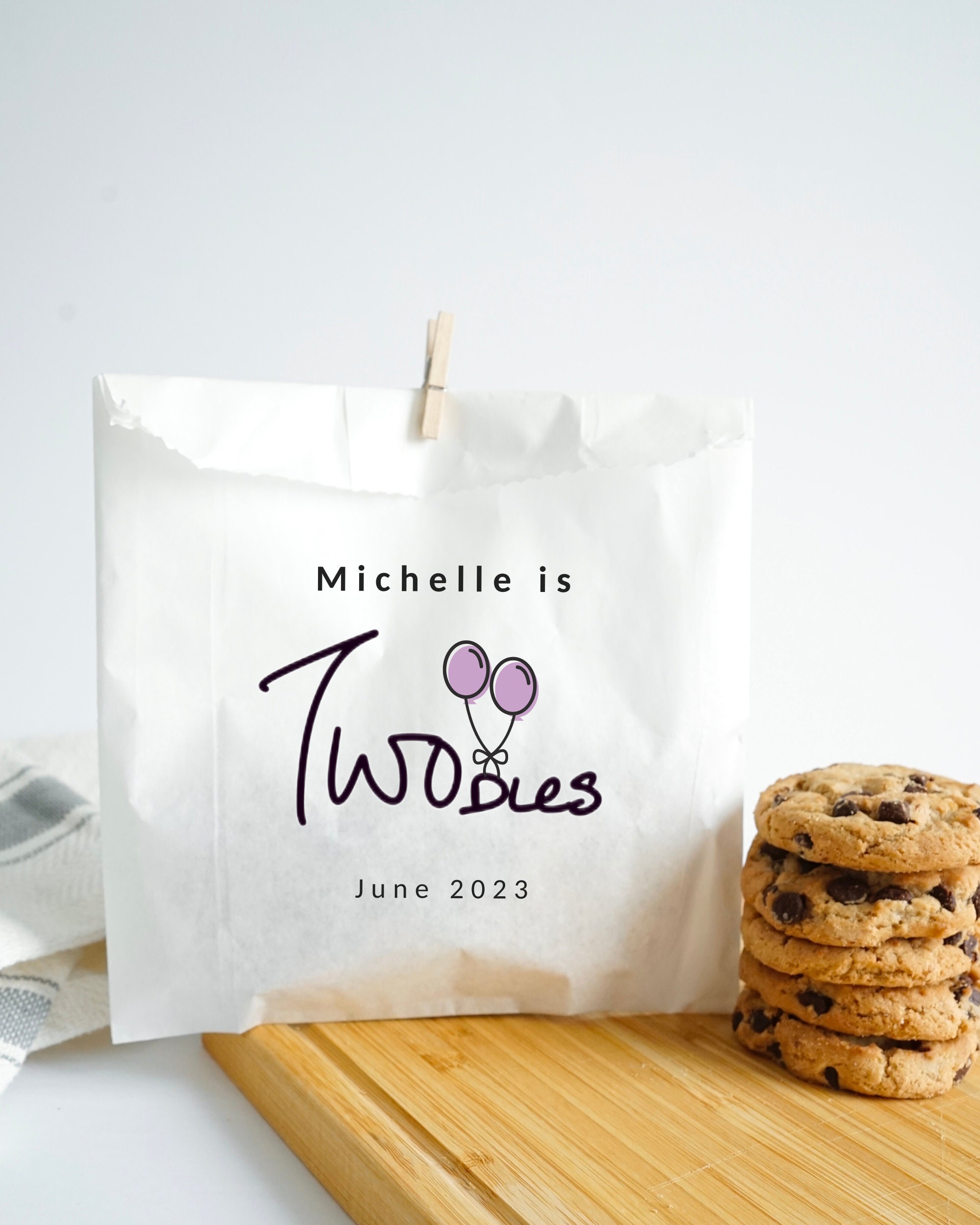 Twodles Birthday Personalized Favor Bags 2nd Birthday Party Favor Bags ...