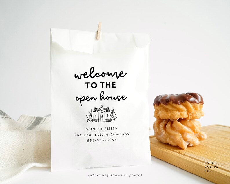 Welcome to the Open House Bakery Bags, Real Estate Mortgage Pop By ...