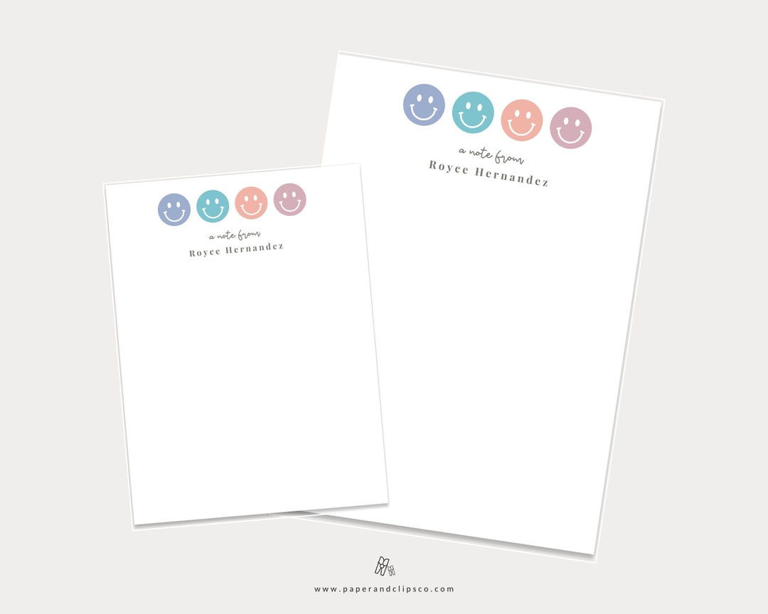 Smiley Face Personalized Notepads, Best Friend Gifts, Customized ...