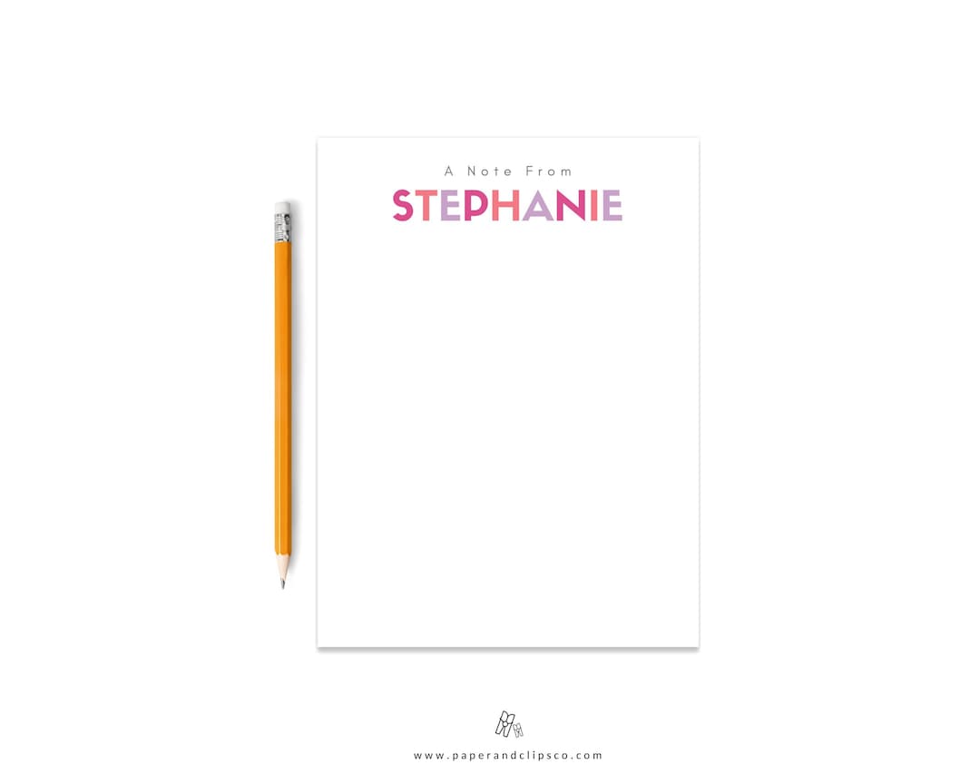 Personalized Name Notepads Customized Notepads Personalized - Etsy