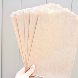 25 BLANK 6x9 Large Kraft Brown Paper Bags, Wedding Favor Bags, Party ...
