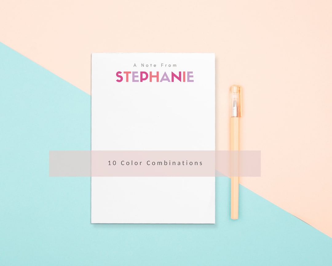 Personalized Name Notepads, Customized Notepads, Personalized ...