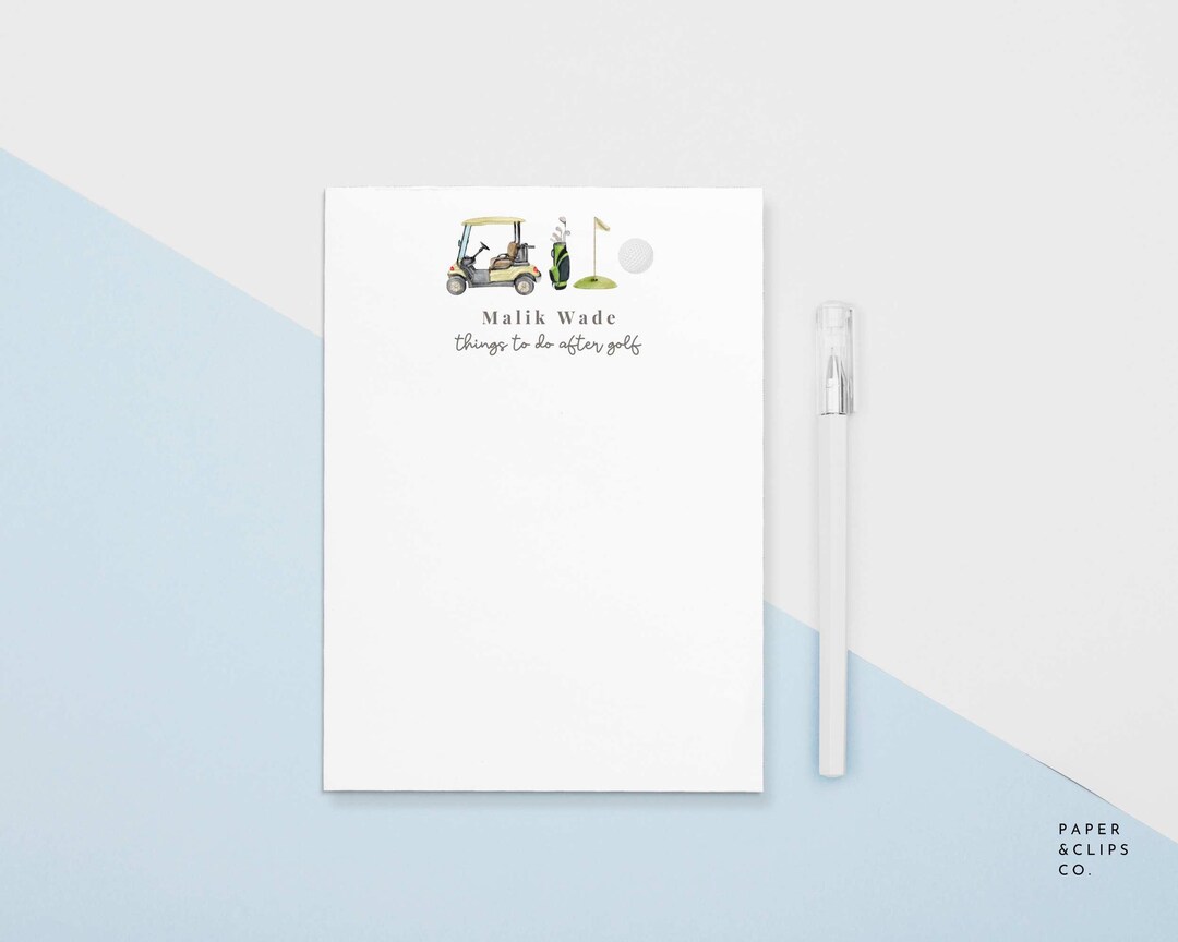 Golf Lover Personalized Notepads, Customized Golf Sport Gifts, Father's ...