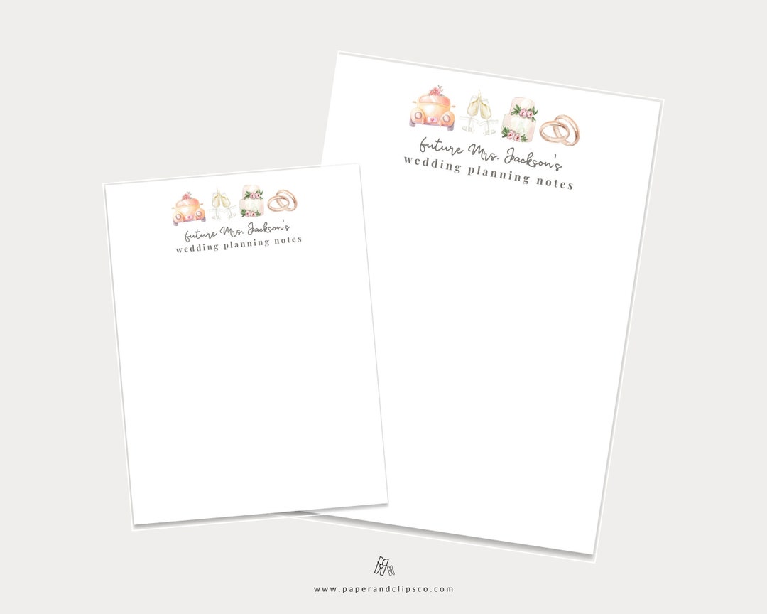 Future Mrs. Personalized Notepads, Engagement Gift for Bride to Be ...