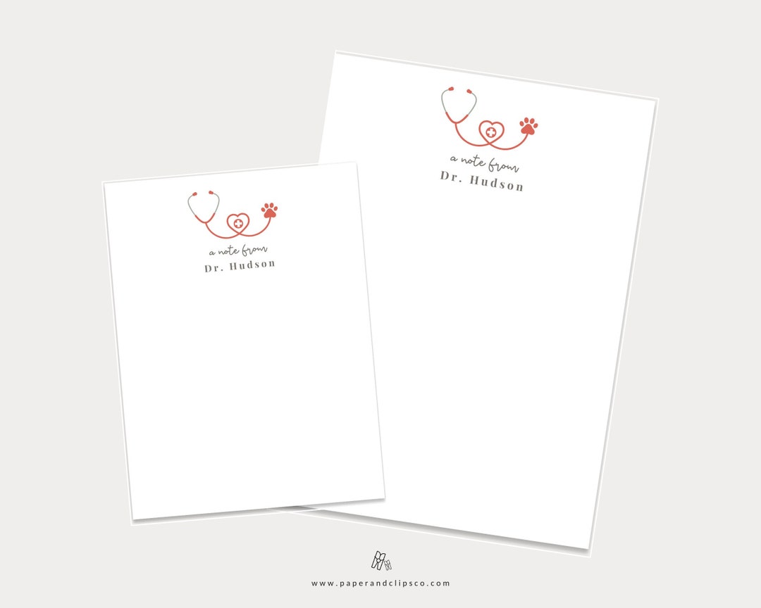 Personalized Veterinarian Notepads, Customized Vet Tech Gift ...