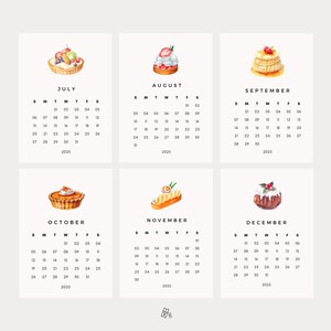 2026 Mini Desk Calendar, Watercolor Pastries Calendar, Foodie Gift ...