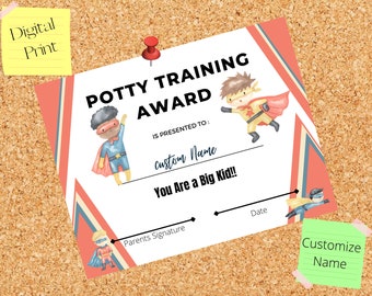 Dinosaur Potty Training Award, Certificate, Diploma, Toddler Reward ...