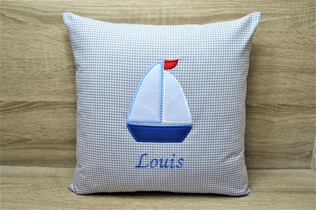 Ship Cushion 40 X 40 Cm, Sailboat Cushion 40 X 40 Cm, Sailboat Cushion ...