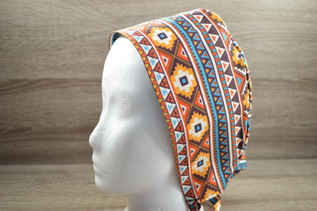 Surgical Cap Geometric Pattern, Scrub Cap, Bandana, Peeling Cap ...