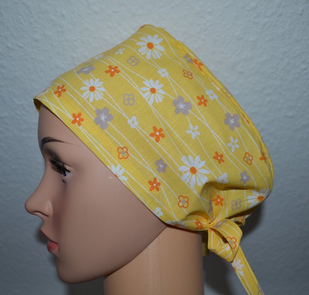 Surgical Cap Flower Terry Cloth Band, Scrub Cap, Cosmetic Cap, Cooking ...