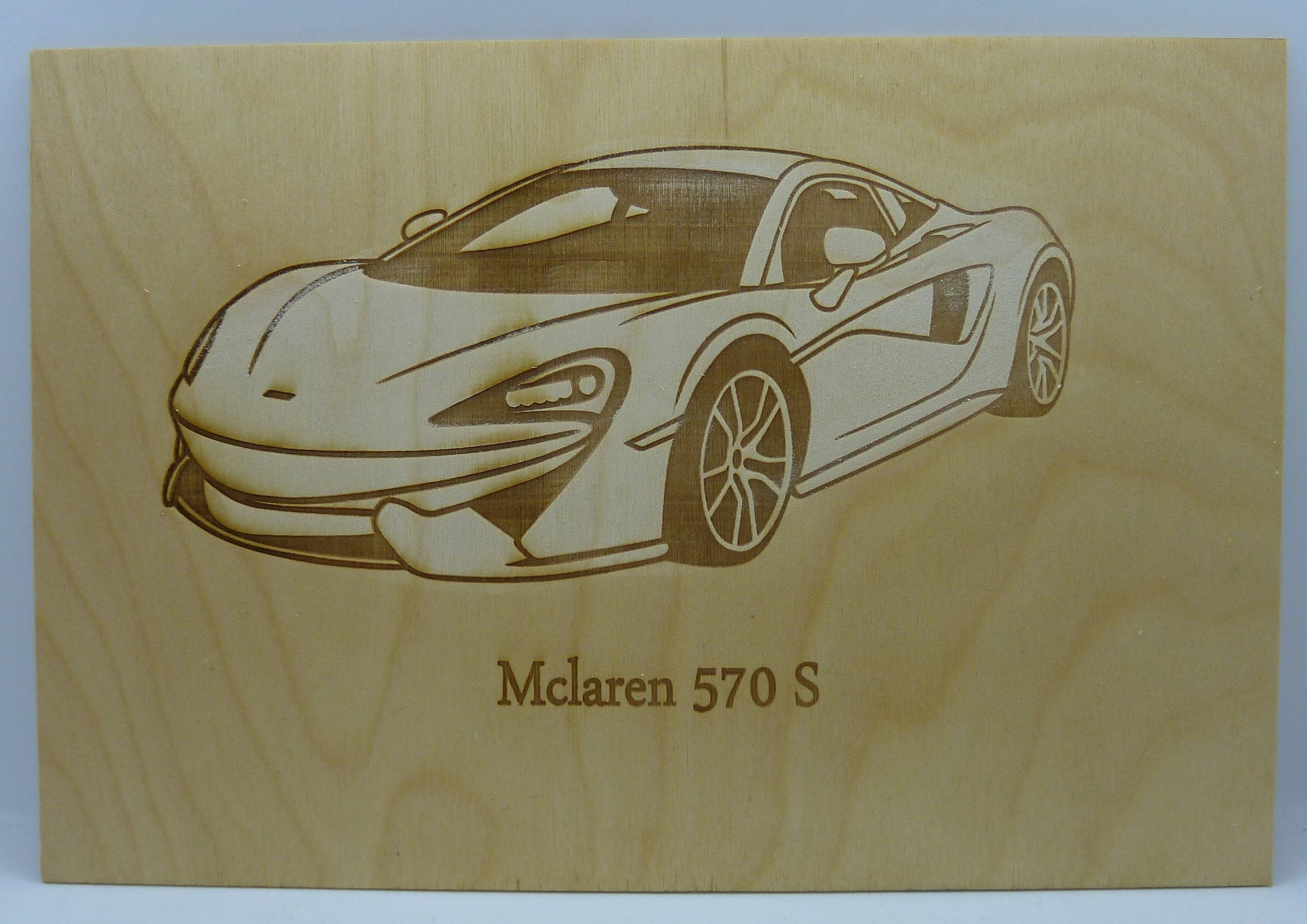 Laser Cut Wood Car Plaques-wall Art-counter Displays Mclaren 570 S ...