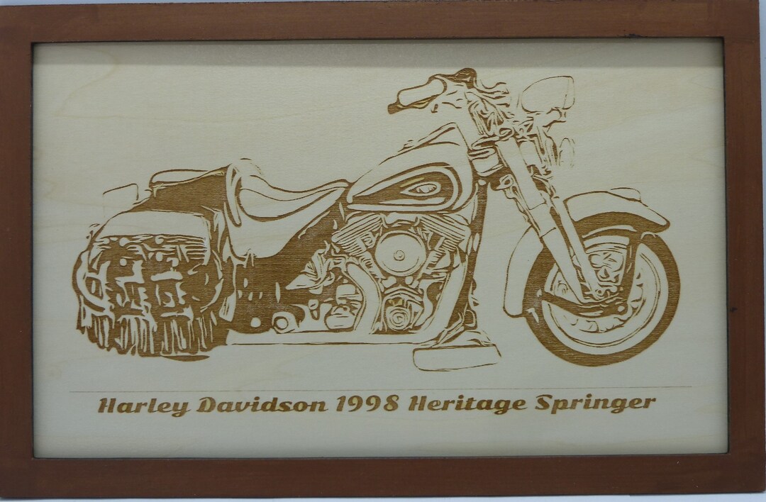 Laser Cut Leather Plaques-wall Art-counter Displays Harley Davidson ...