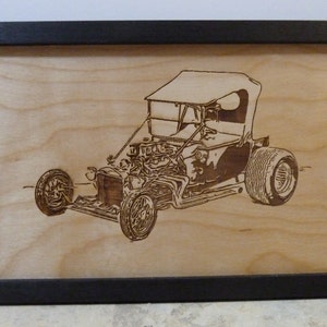 Laser Cut Wood Car Plaques-wall Art-counter Displays Ford T-bucket ...