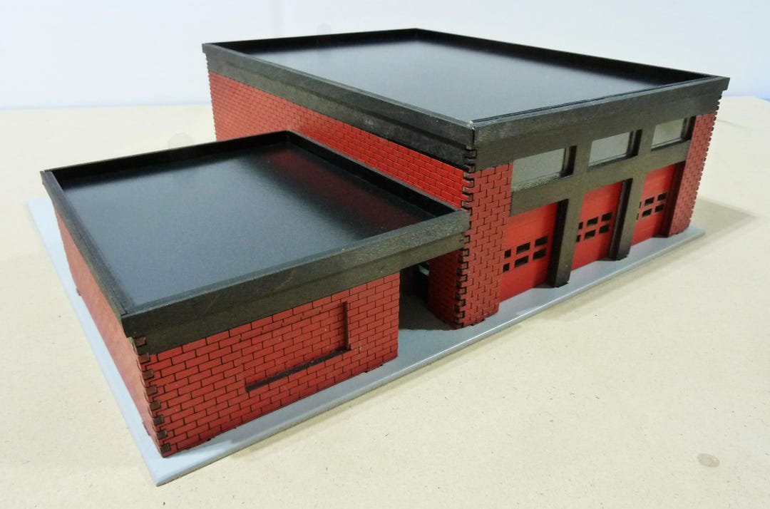 Special Custom Size HO 1-87, 1-64,1-48 Scale 3 Bay Garage/station ...