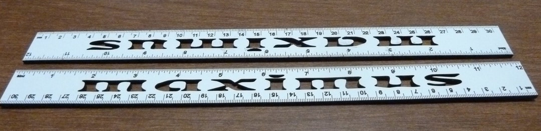 TWO Pack Finished Composite Hobby/craft Rulers 12 Inches and Mm-easy ...