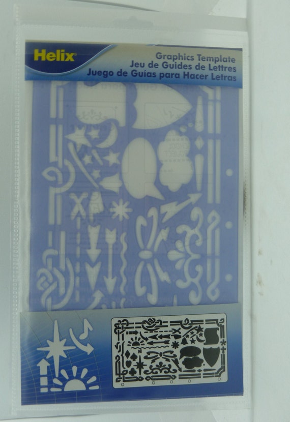 Helix Graphics Template Stencils for Drawing Creating Shapes | Etsy