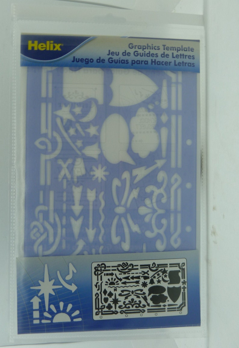 Helix Graphics Template Stencils for Drawing Creating Shapes - Etsy