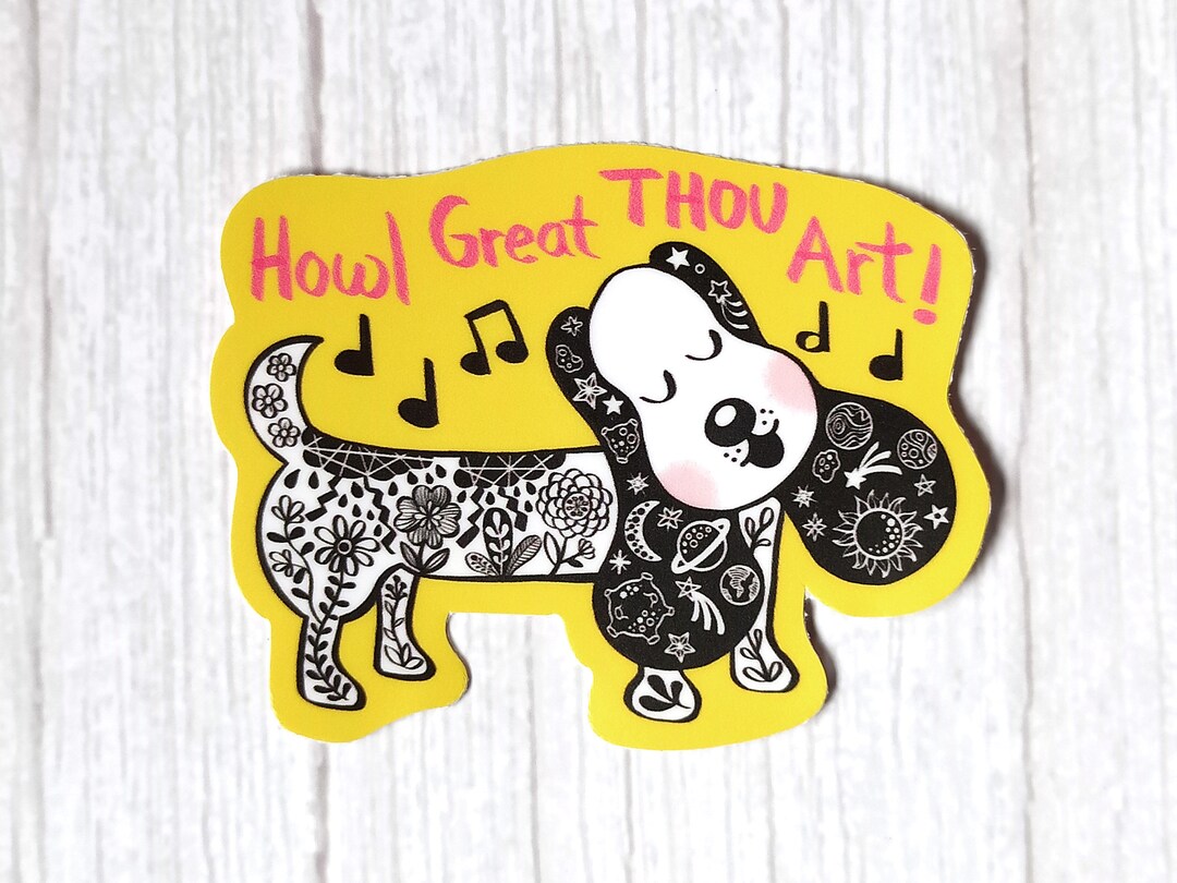 Howl Great Thou Art DOG VINILO STICKER - Etsy España