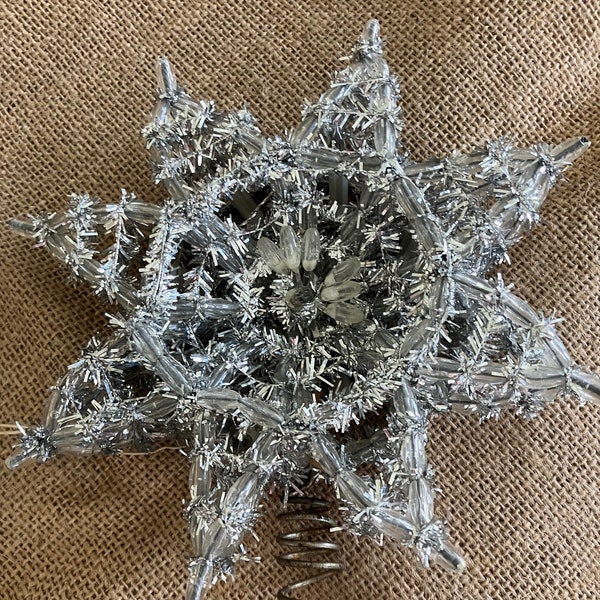 Tinsel Tree Topper - Etsy