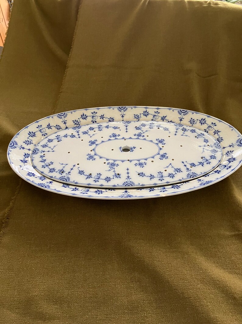 Vintage Minton Danish Pattern Platter and Meat Drainer-strainer Set C ...