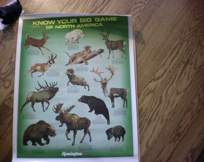 Remington Poster "know Your Big Game North America" - Etsy