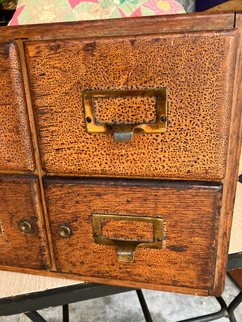 Vintage Shaw Walker 4 Drawer Oak File Cabinet - Etsy