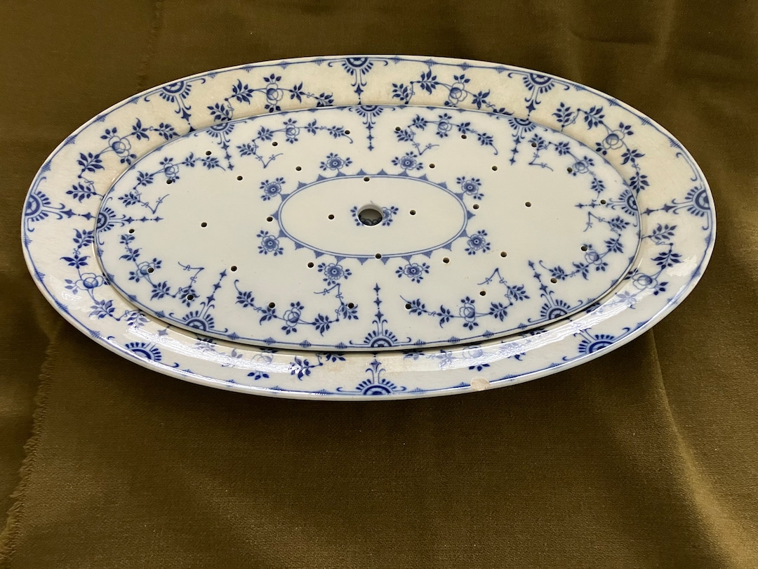 Vintage Minton Danish Pattern Platter and Meat Drainer-strainer Set C ...