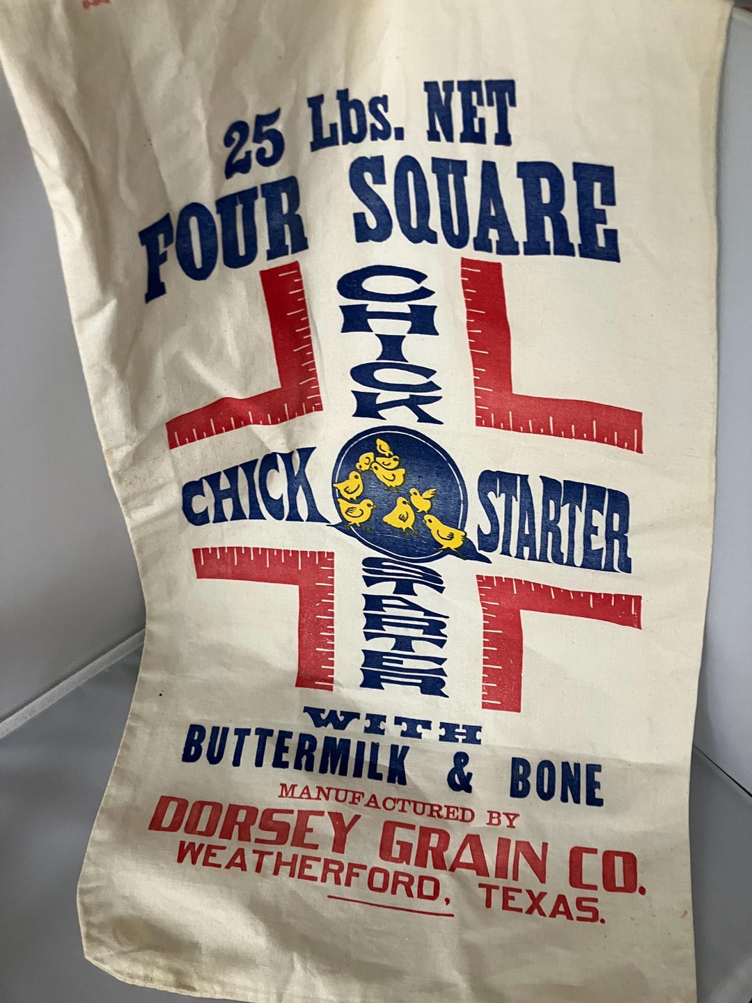 Vintage Chicken Feed Grain Sack - Etsy
