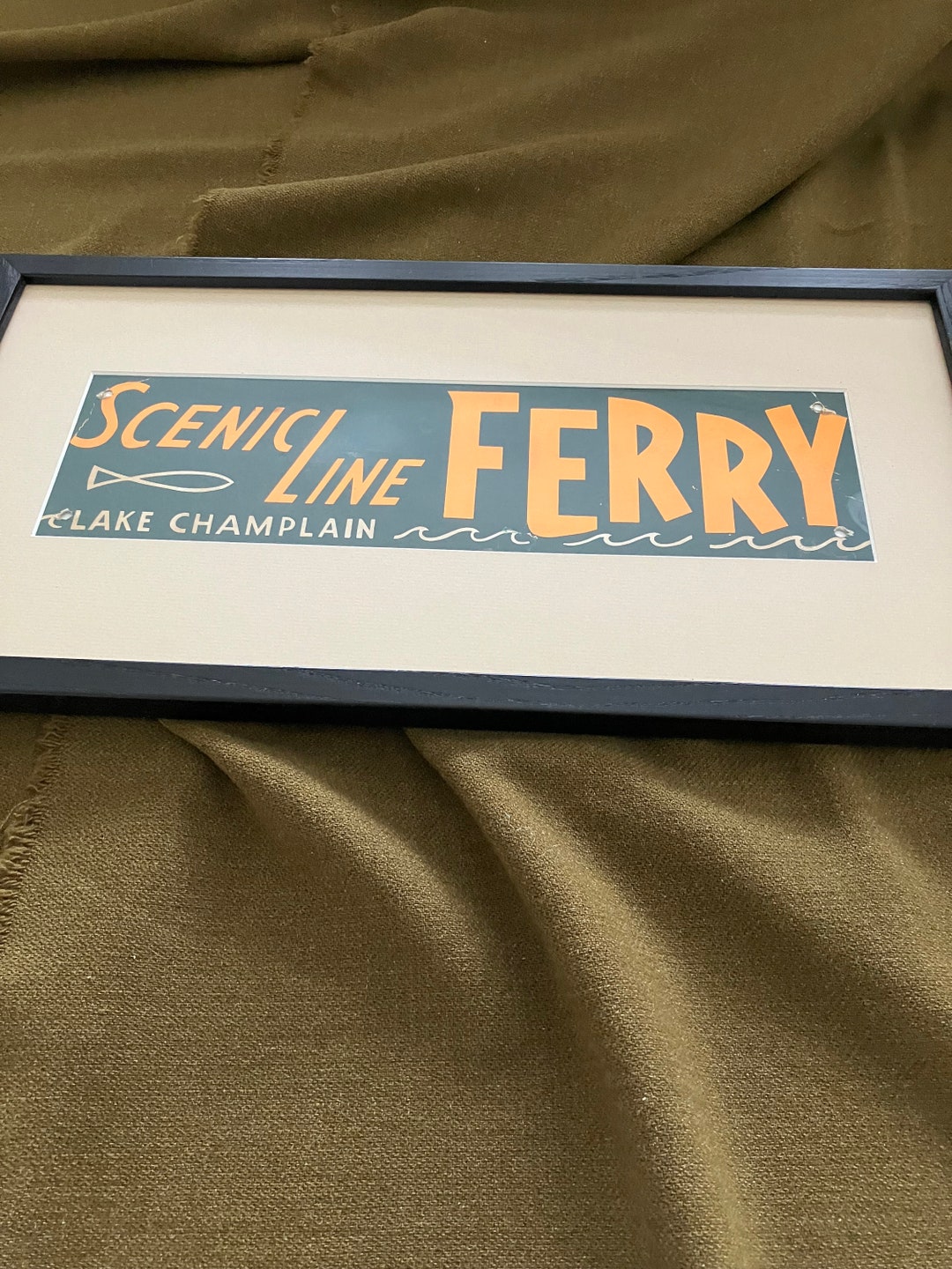 Vintage Advertising Sign for Lake Champlain Ferry - Etsy
