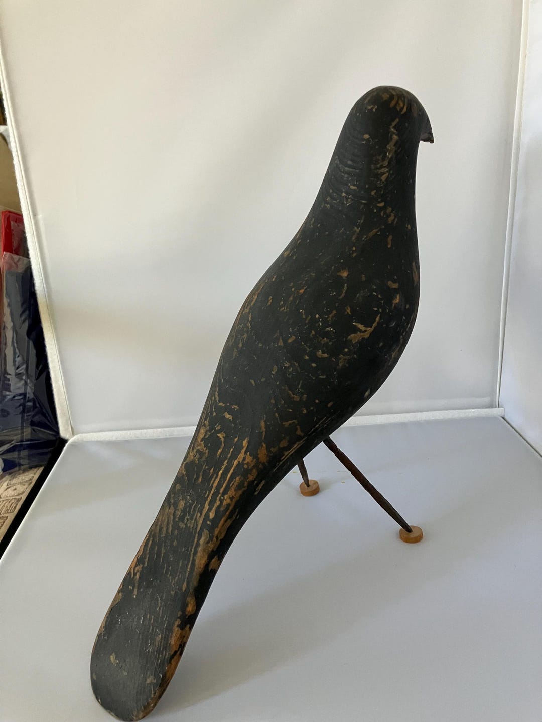 Vintage Wood Crow/raven Decoy - Etsy