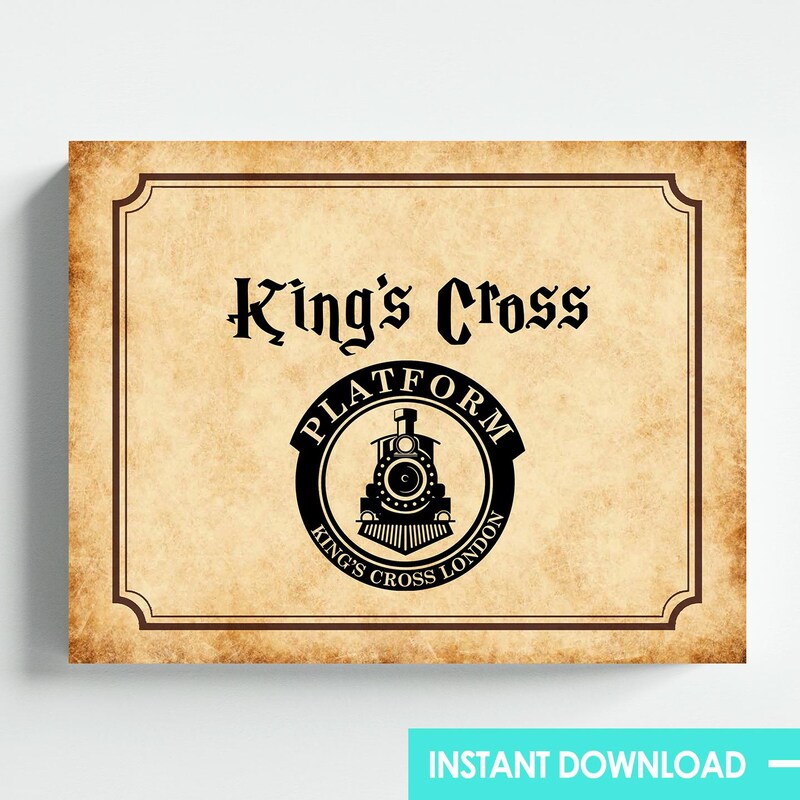 Platform 9 3 4 Sign - Etsy