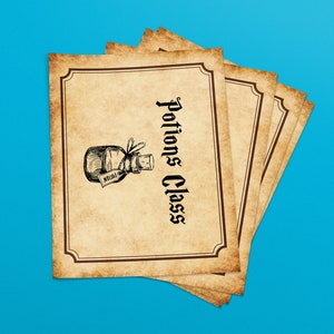 Wizard Theme Potions Class Sign Digital Download Letter Size 8.5x11 ...
