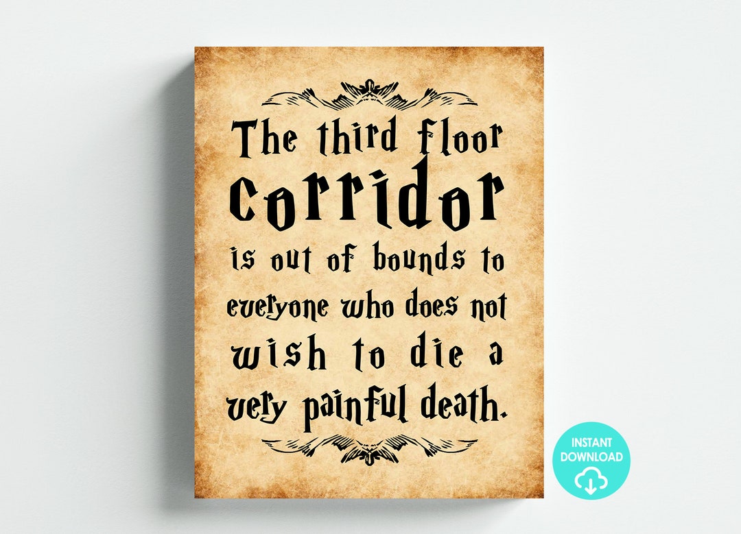 Wizard Theme Do Not Enter Sign Digital Download Letter Size - Etsy