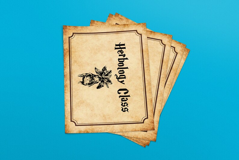 Wizard Theme Mandrake Herbology Class Sign Digital Download - Etsy